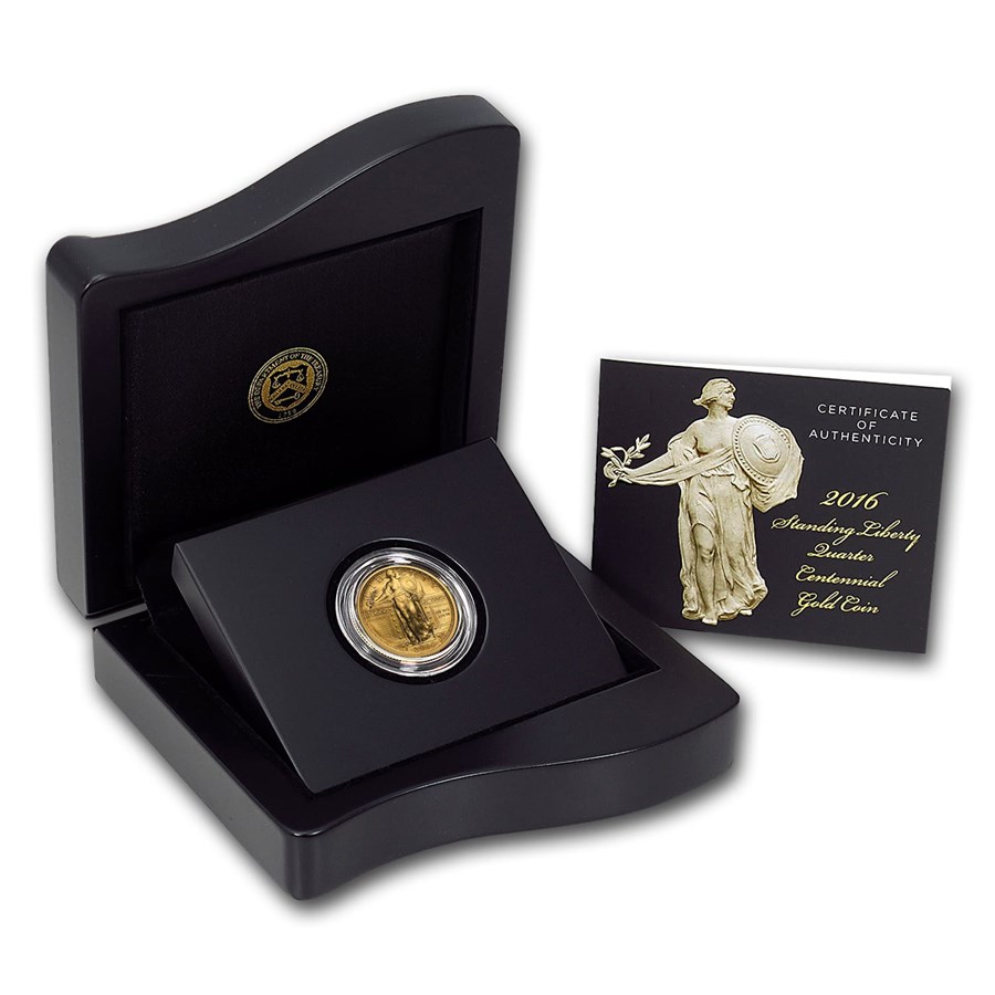 2016-W 1/4 oz Gold Standing Liberty Quarter Centennial (w/OGP ...