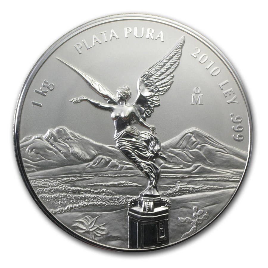 2010 Mexico 1 Kilo Silver (32.15 ozt .999 Fine Silver) Libertad Proof ...