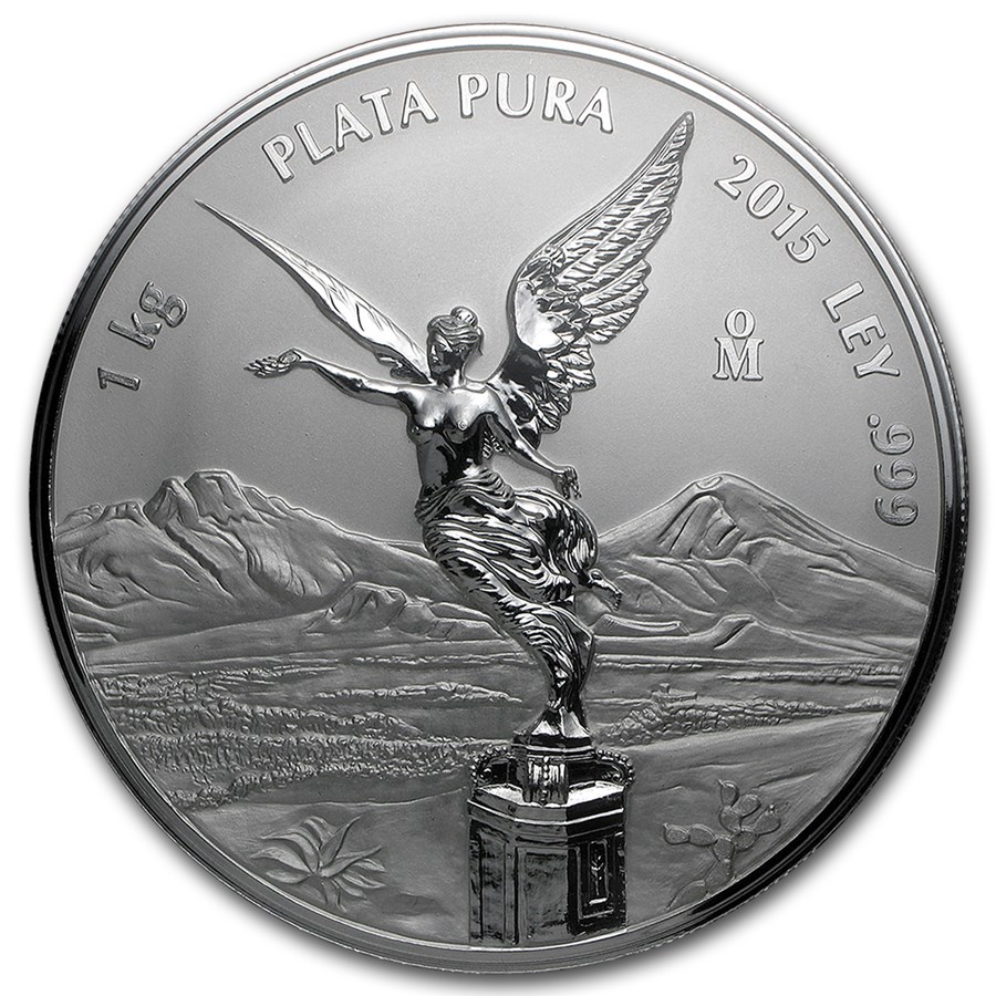 2015 Mexico 1 Kilo Silver (32.15 ozt .999 Fine Silver) Libertad Proof ...