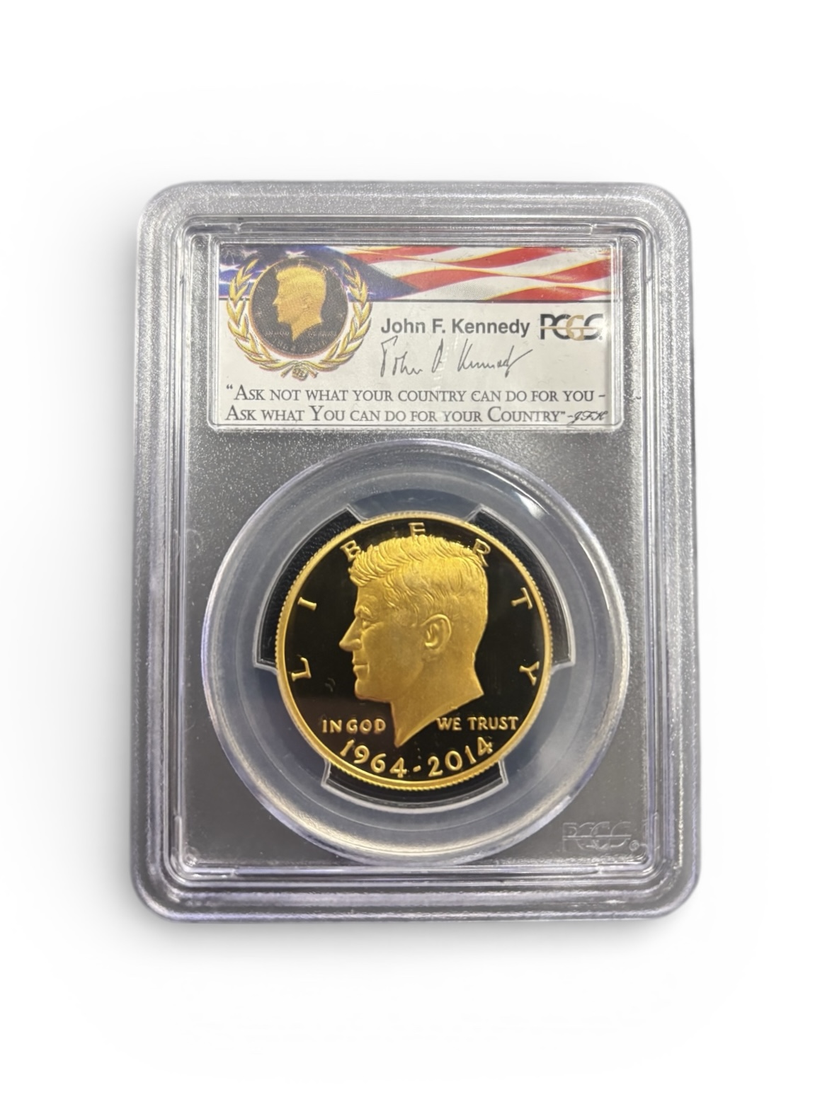 2014-W 3/4 oz .9999 Fine Gold – Kennedy Half Dollar – PR70DCAM – 50th ...