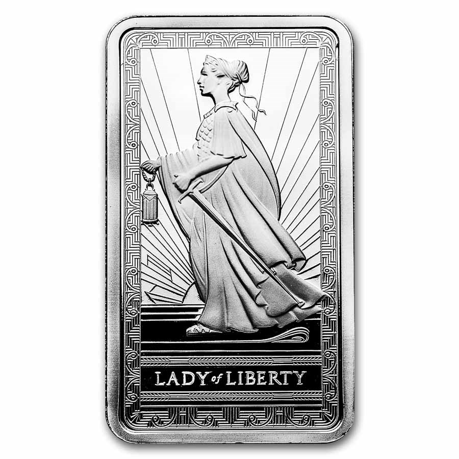 (20 oz Lot) 2 – 10 oz .999 Fine Silver Bars – PAMP Lady Of Liberty ...